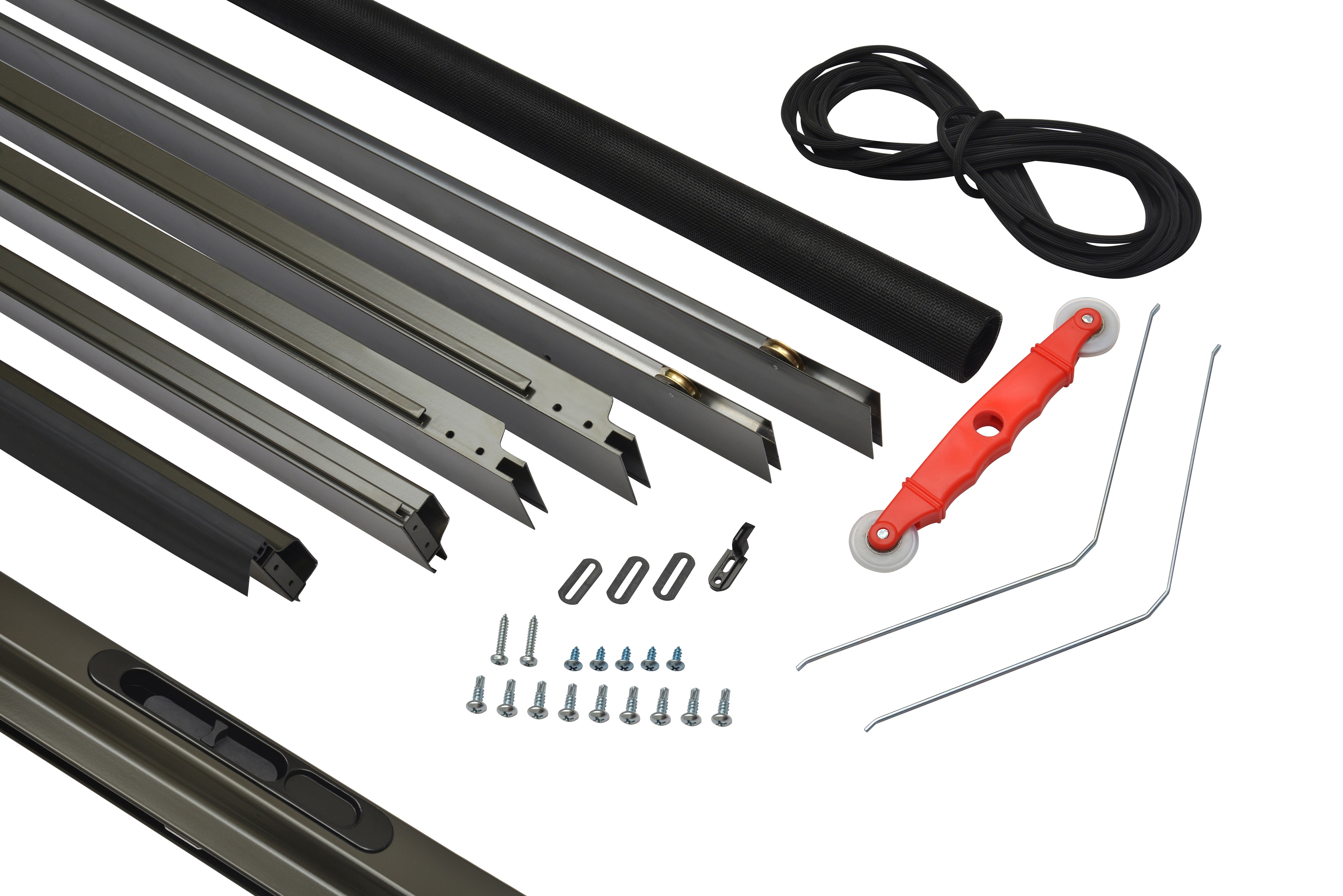 K.D. Heavy Duty Aluminum Sliding Patio Screen Door Kit - 2.5" Frame ...